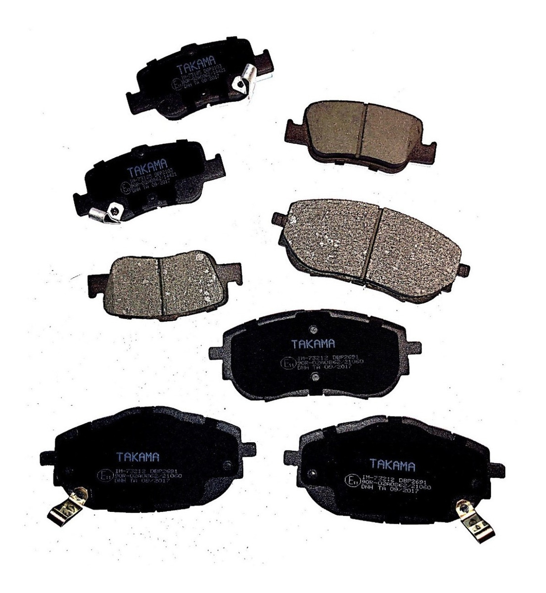 Kit Pastilla Freno Delan + Traseras Toyota Corolla 2014/2016 – Nippon Parts